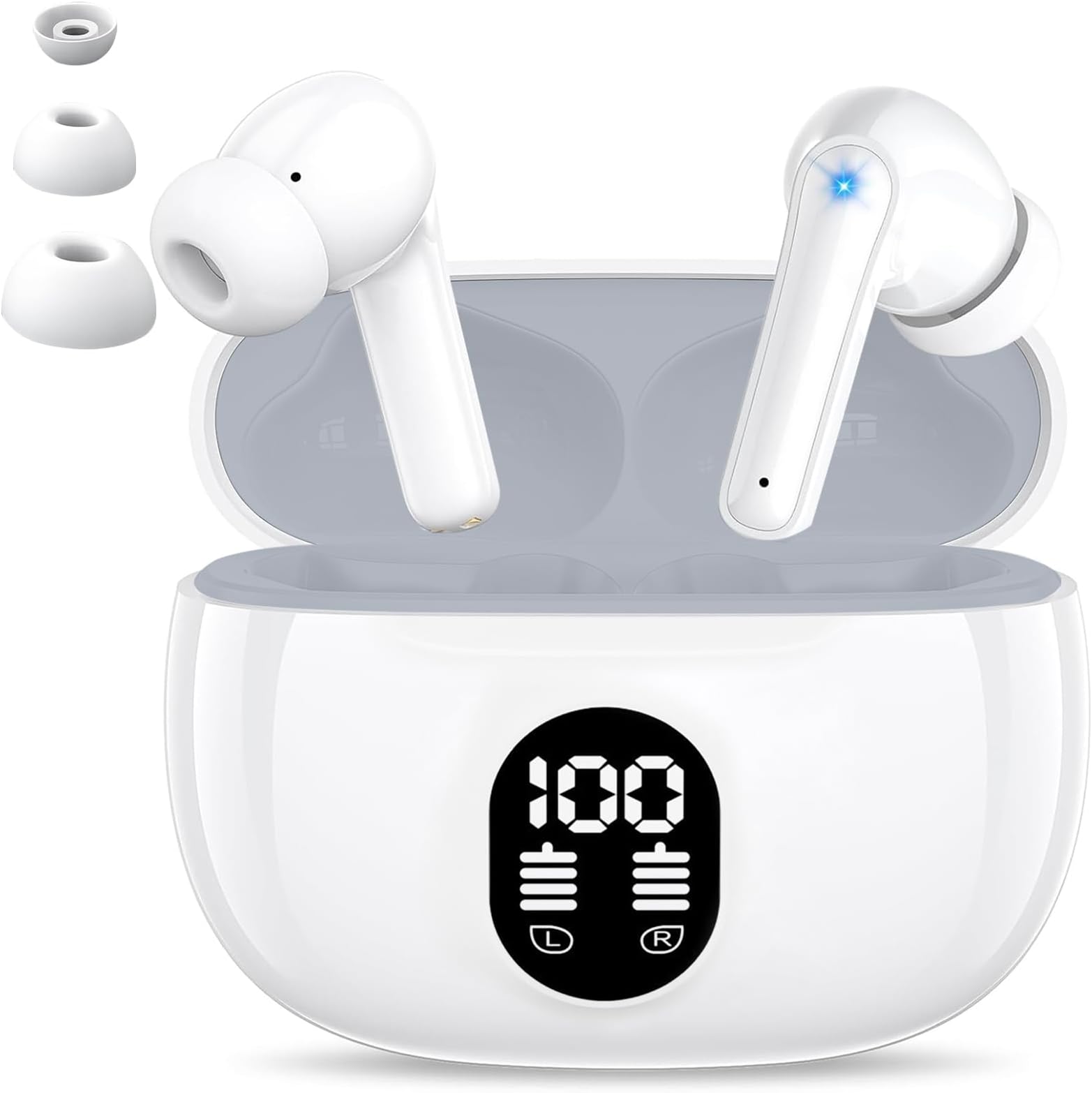 Amazon.com: Aolemoa Wireless Earphone, Bluetooth Ear Buds LED Power ...