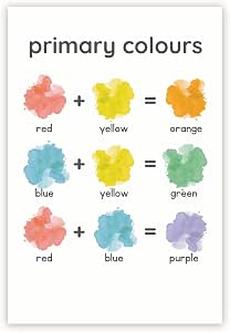Amazon.com: HASIDU Primary Colours - Art - Classroom Poster - 12 x 18 ...