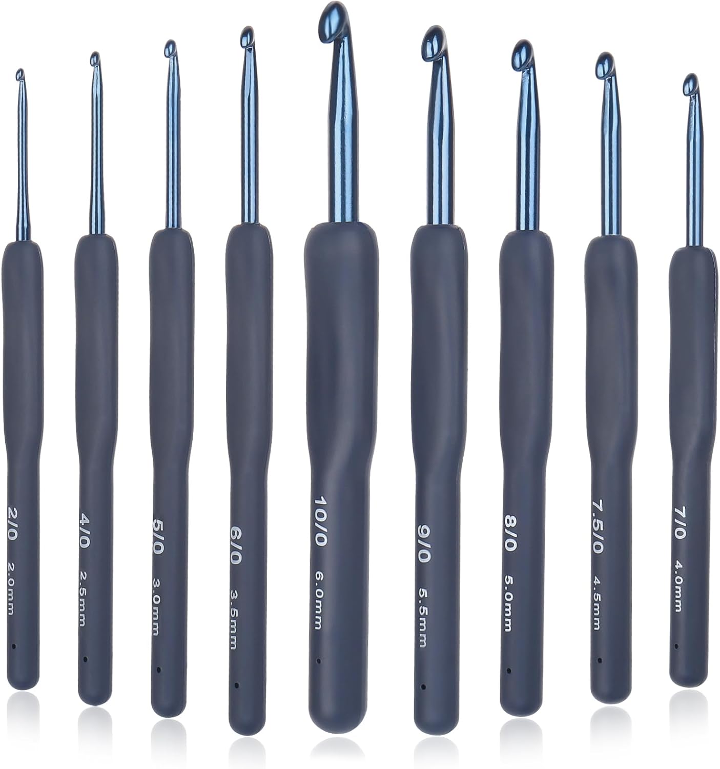 Amazon.com: Katech 9pcs Crochet Hook Set, 2.0mm- 6.0mm Crochet Hooks Ergonomic Soft Grip for ...