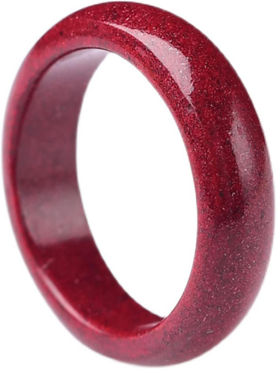 Amazon.com: lixuesong Ring, Natural Mineral Cinnabar Ring Female Fine ...