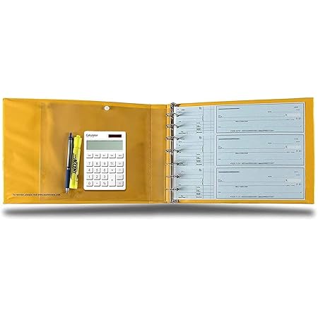 Amazon.com : 7 Ring 3 On A Page Check Book Binder by Starbinders ...