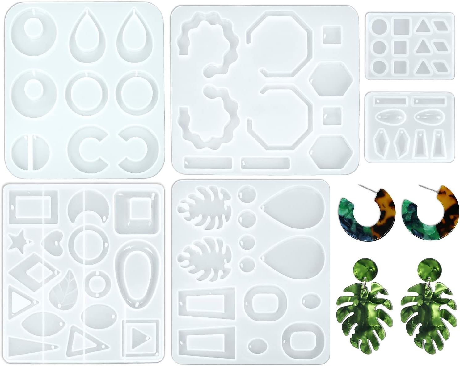 Amazon.com: Yayatty Earring Resin Molds, 3 PCS Earring Molds for Resin ...