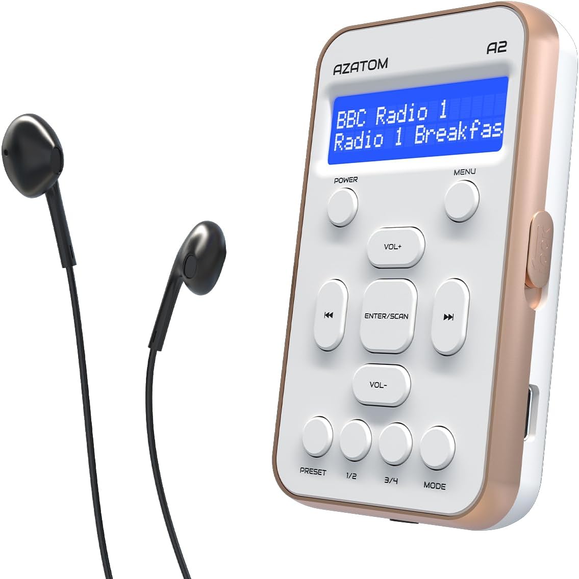 Roberts SPORTS DAB5 Portable DAB Radio DAB/DAB+ and FM - White : Amazon ...