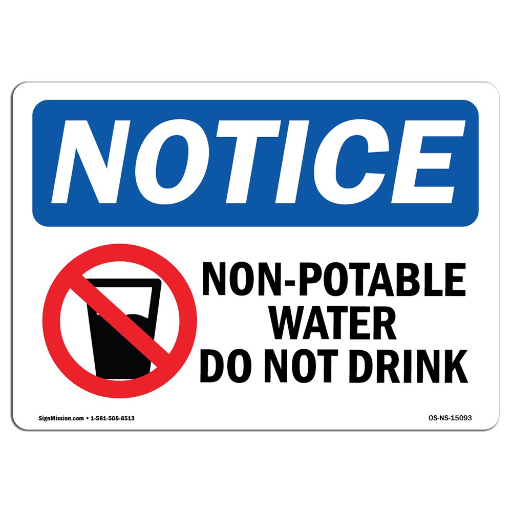 No Drinking Water Sign
