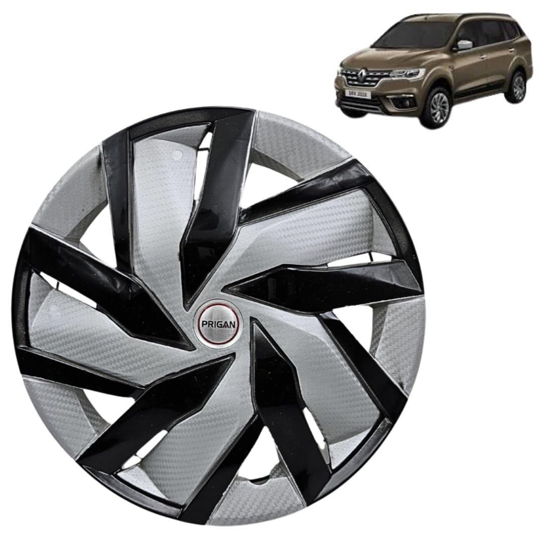 PRIGAN Wheel Cover for TRIBER 15 Inch Silver Black Wheel Cap (Available ...