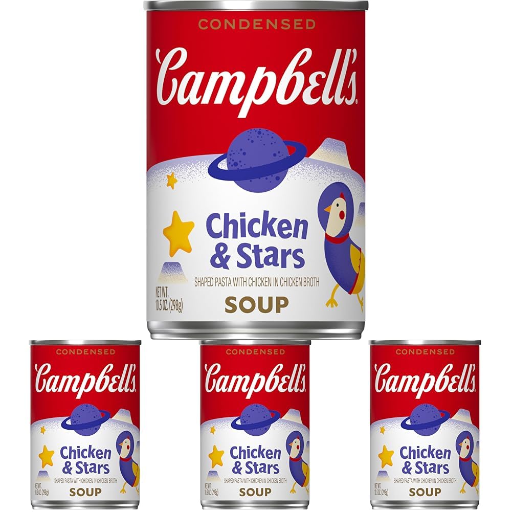 Amazon.com : Campbell's Condensed Kids Soup, Chicken & Stars Soup, 10.5 ...
