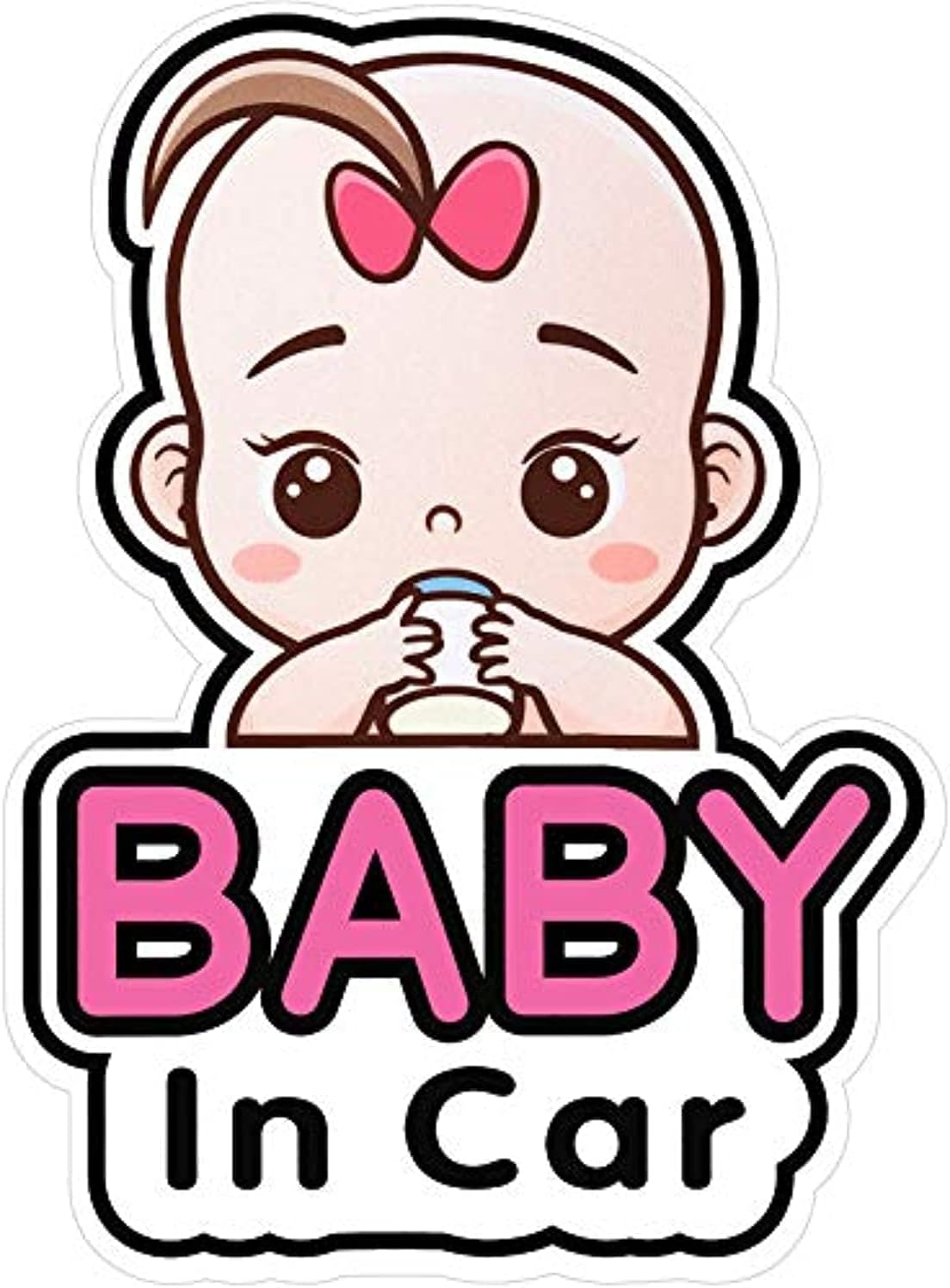 Amazon.com: 2 Pcs Baby in Car Stickers Sign and Decal for Girl Baby Car ...