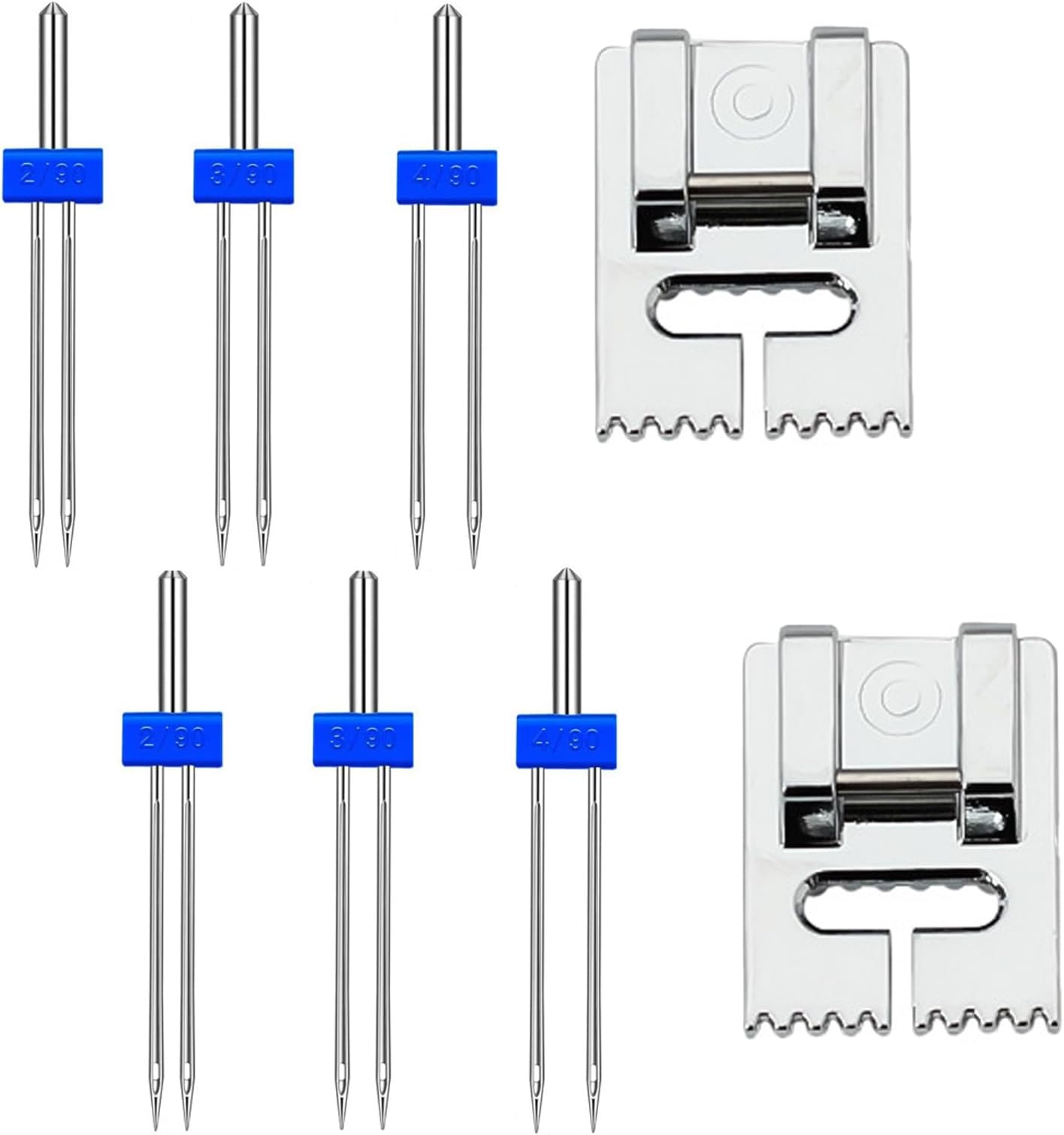 Amazon.com: 12 Pieces Twin Needles, Double Twin Needles with Plastic ...