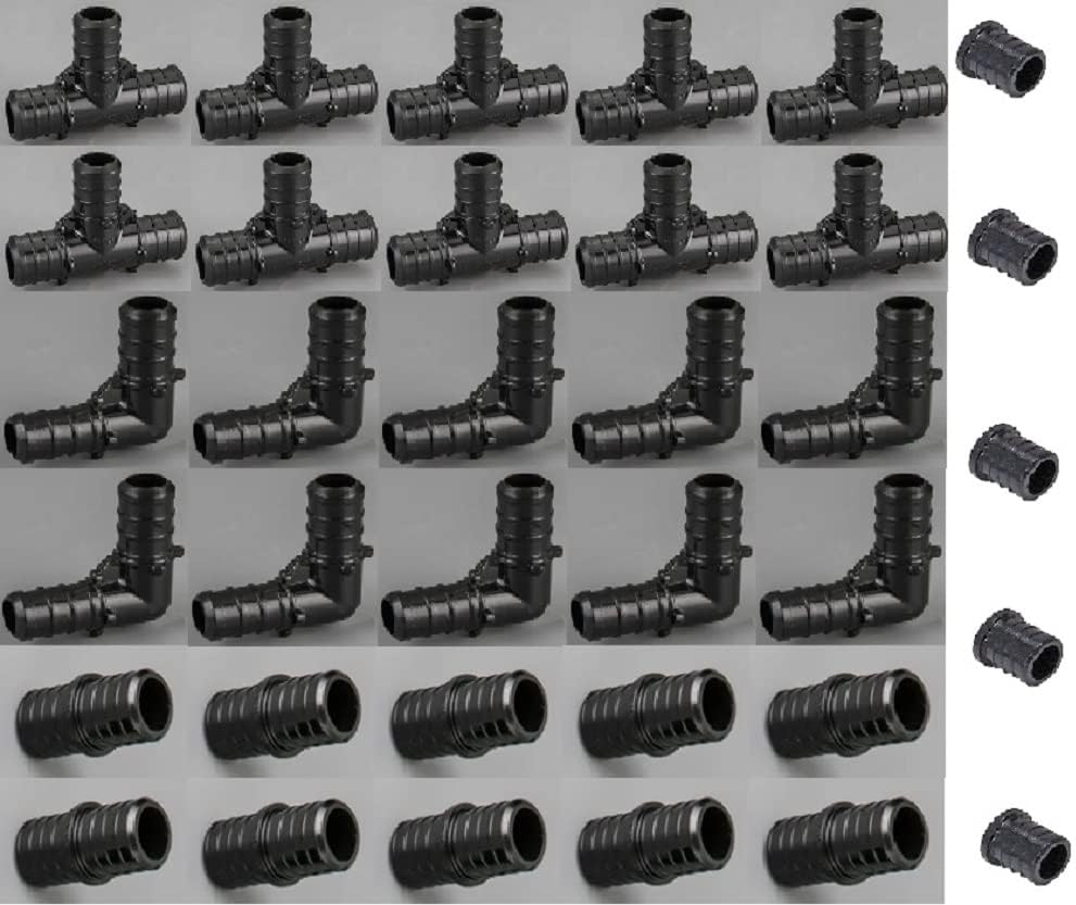 Amazon.com: JIEYAO 30 Pcs 1/2" Poly PPSU Barb Crimp PEX Fitting ...