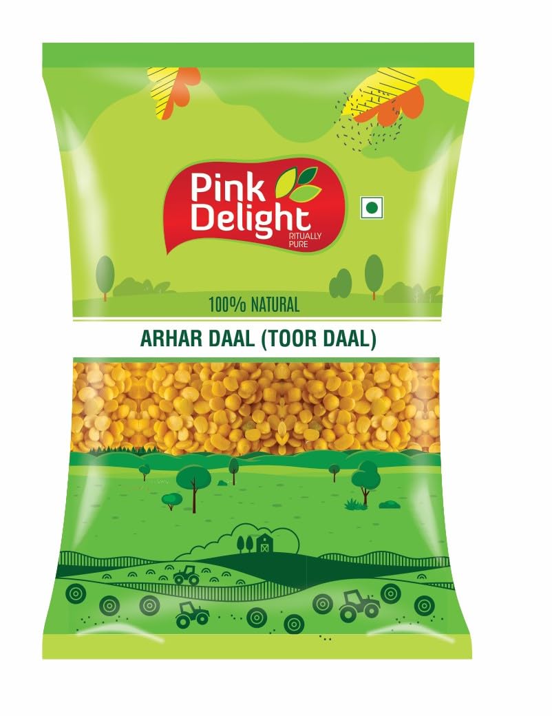 Pink Delight Premium Arhar Daal | Toor Daal | Split | 100% Dry and ...