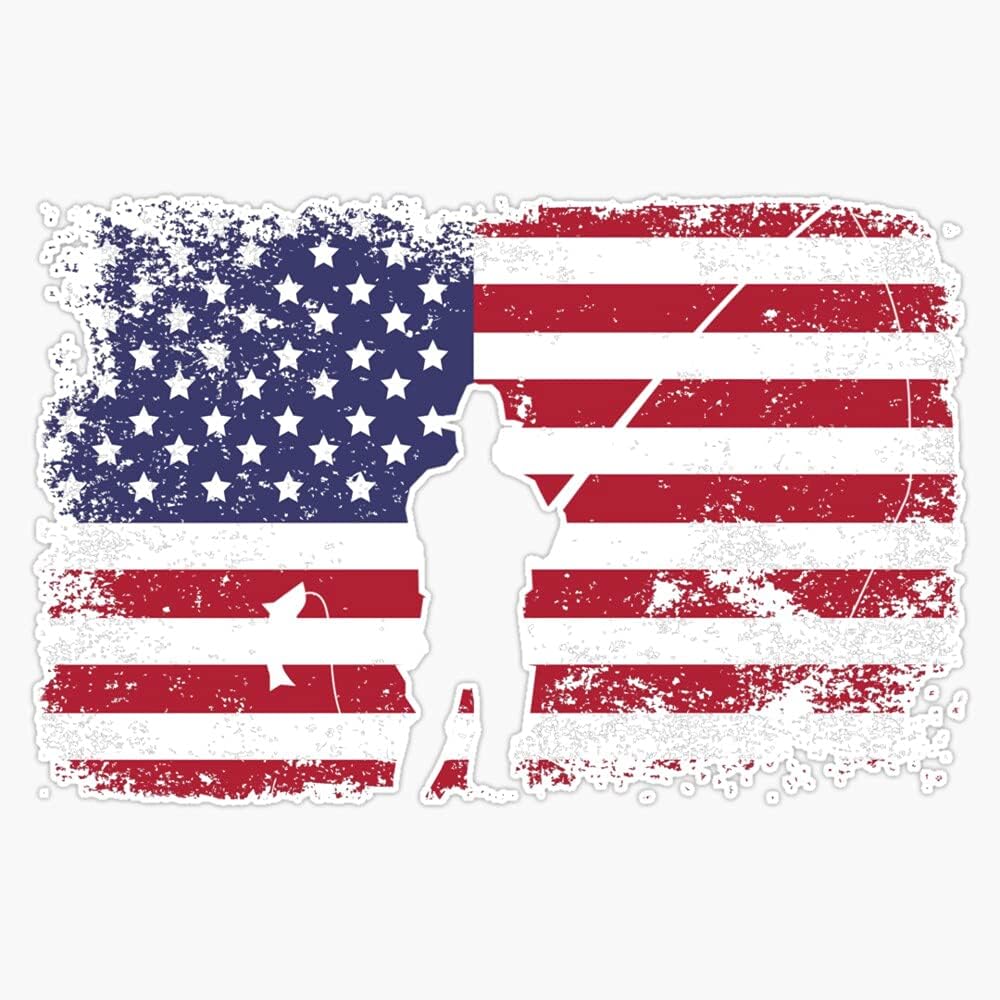 Amazon.com - BZ Trading Usa Flag Bald Eagle American Flag Vinyl Decal ...