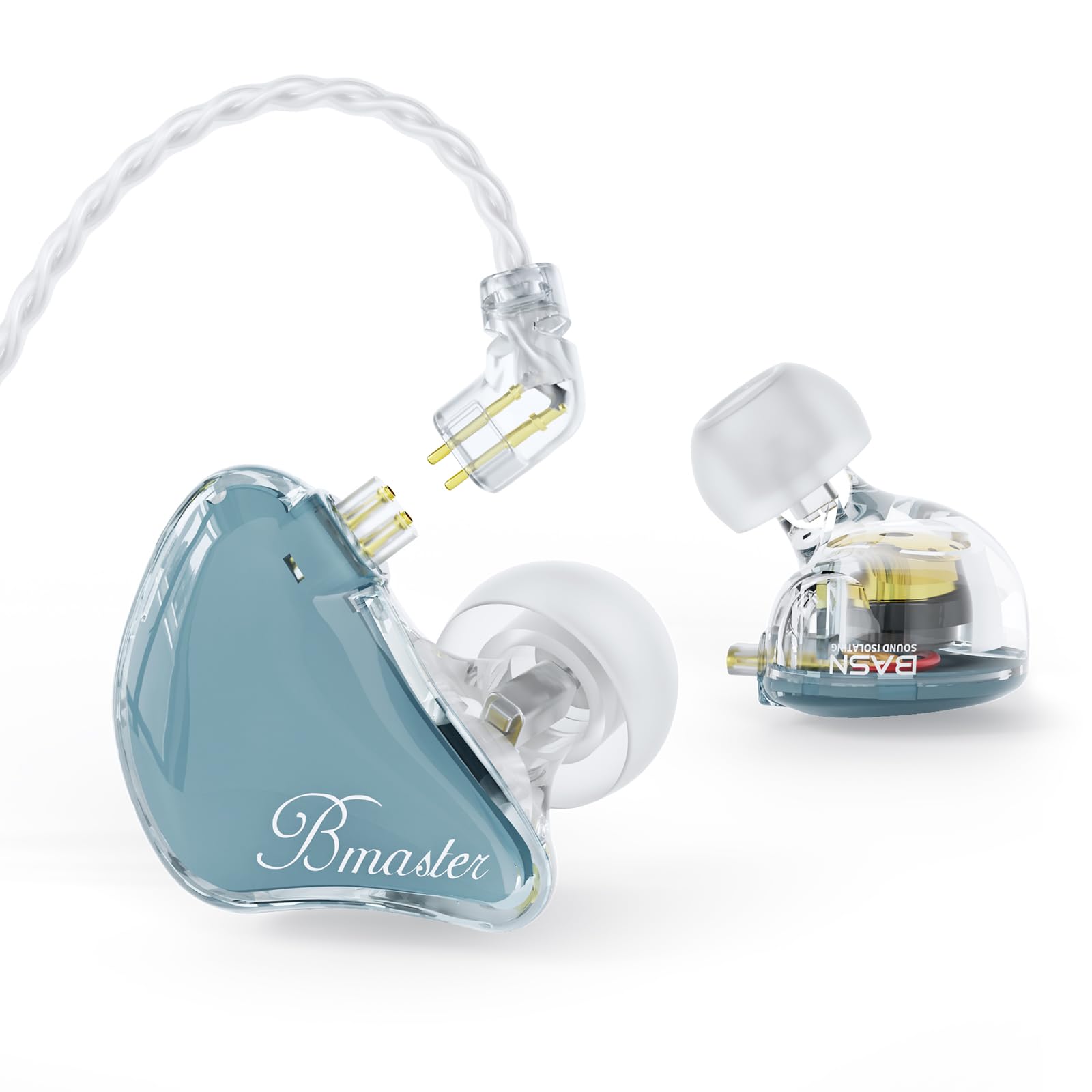 Amazon.com: BASN Bmaster 2-Pin in Ear Monitor Headphones, 1BA+2DD ...