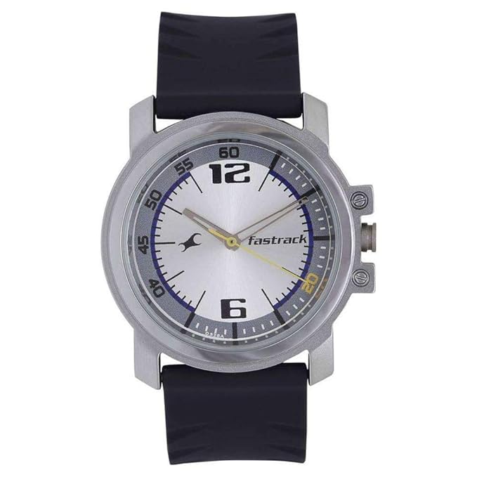 Fastrack Quartz Analog White Dial Plastic Strap Watch for Guys ...