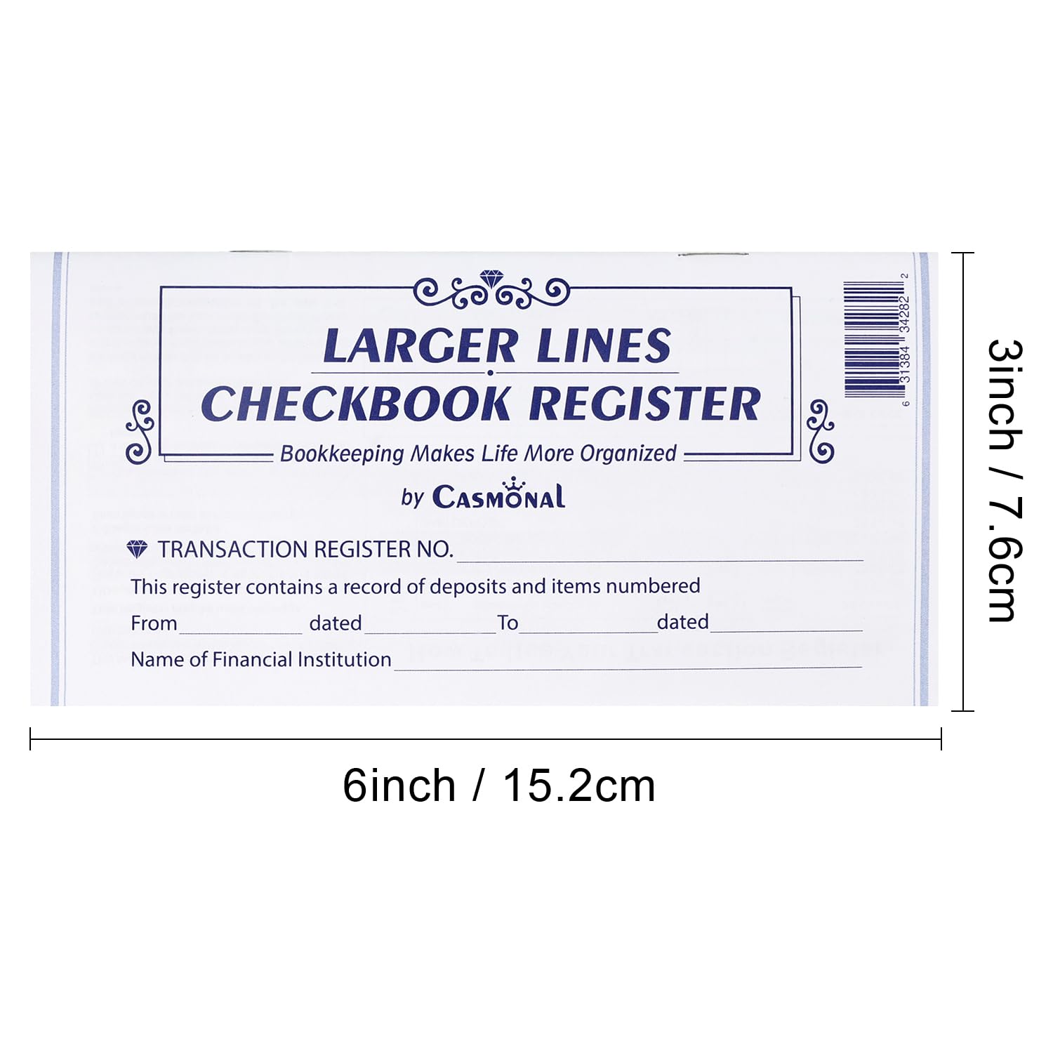 Snapklik.com : 24 Pack Larger Lines Checkbook Register, Check Registers ...