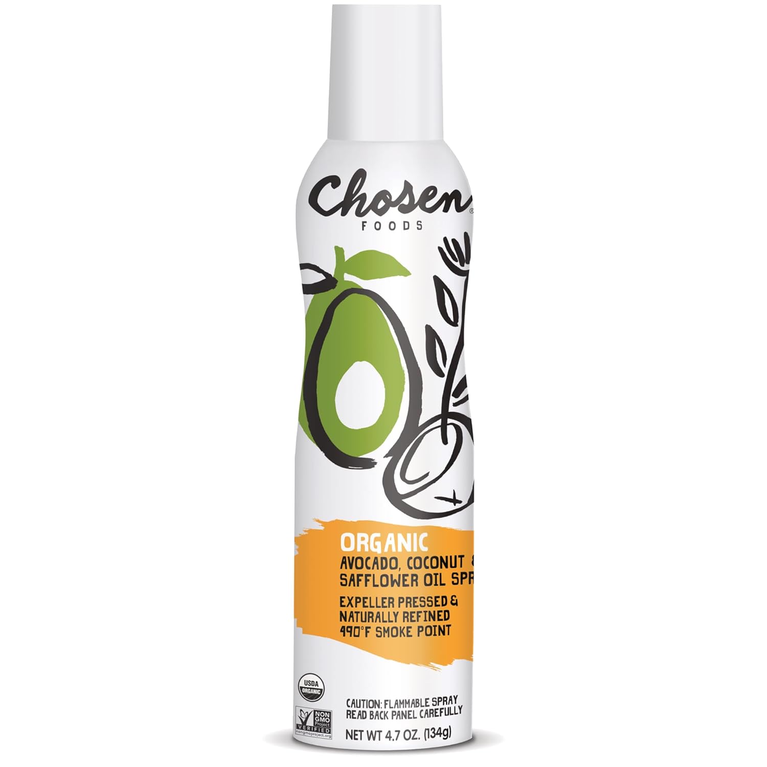 Amazon.com : Chosen Foods Chosen Blend Oil Spray 4.7 oz., Non-GMO, 490 ...
