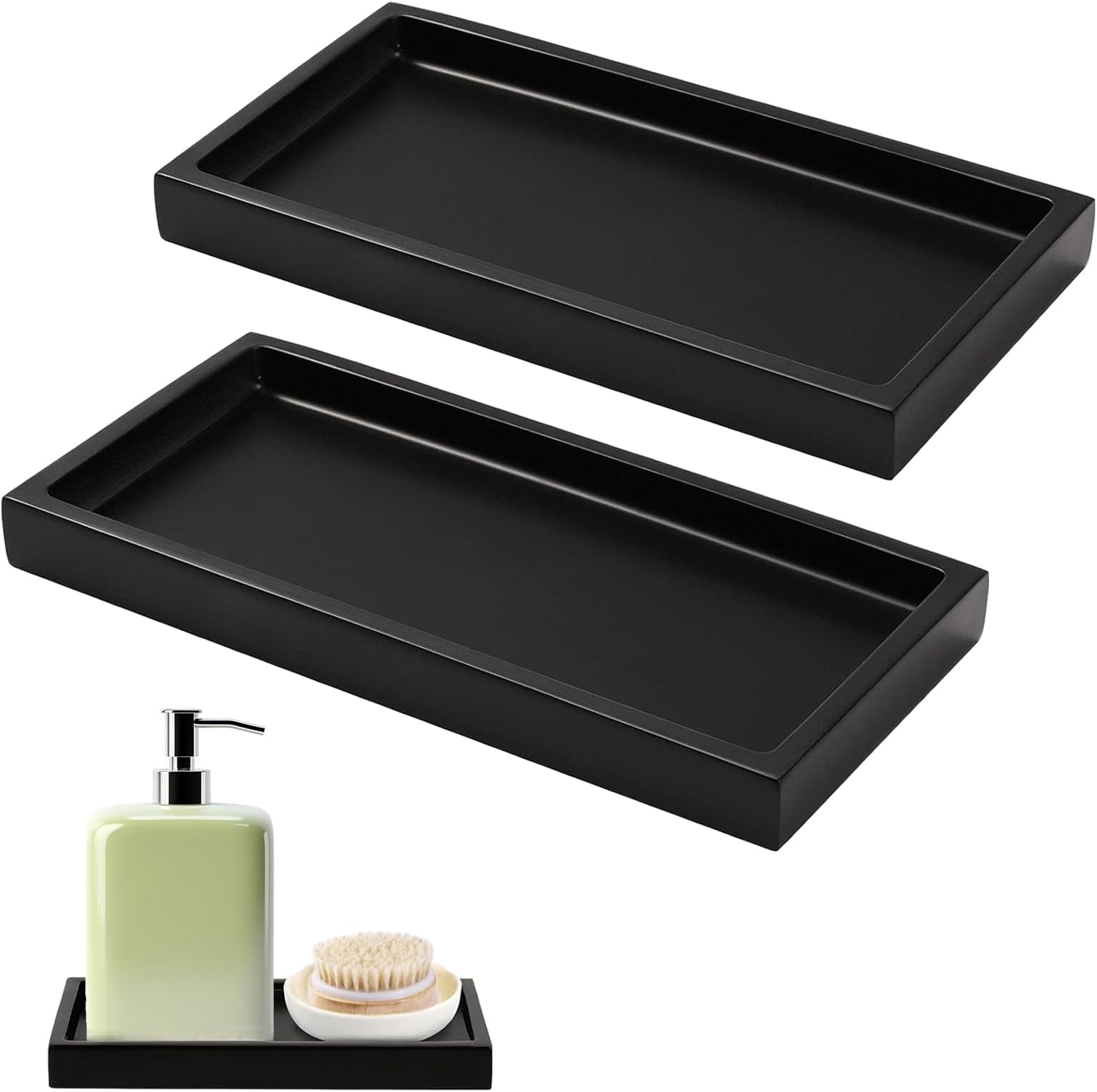 Badezimmer Tablett, 2 Stück Badezimmertablett, Badezimmer Tabletts für ...