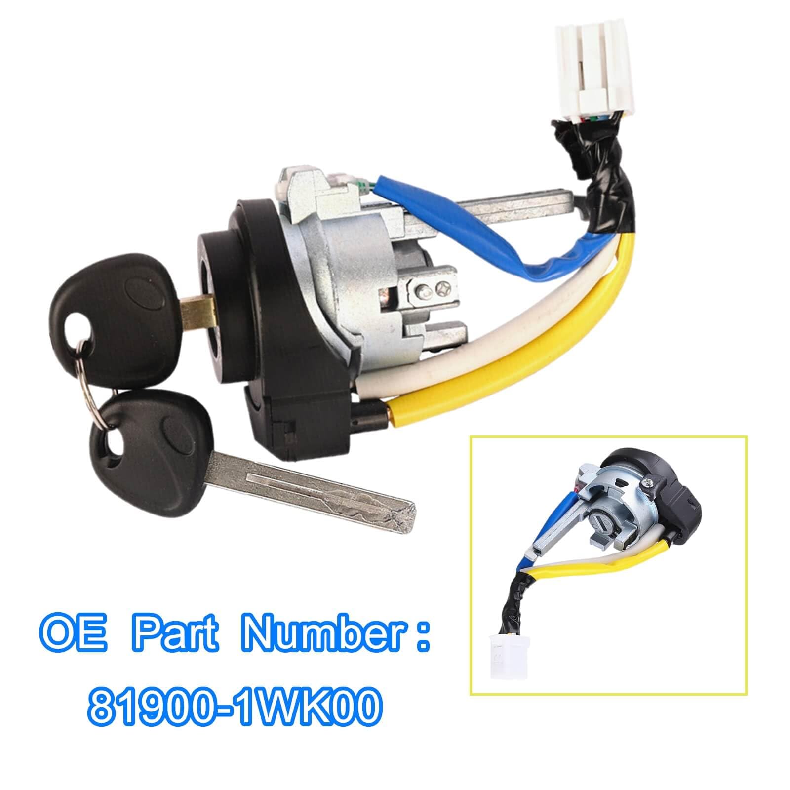 Ignition Lock Cylinder Switch with Keys 81900-1WK00, Compatible with 2011-2015 Kia Optima 2013 ...