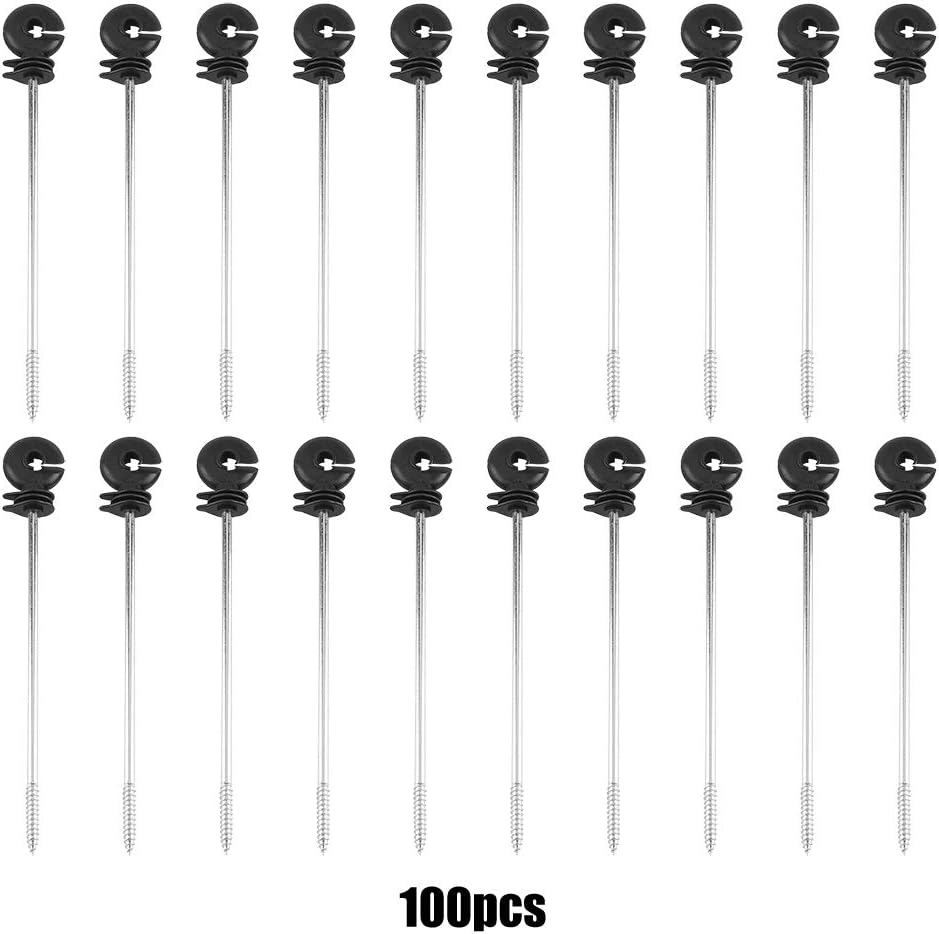 Ring Insulators, Pack of 100 Long-Shaft Plastic Electric Fence Extended ...
