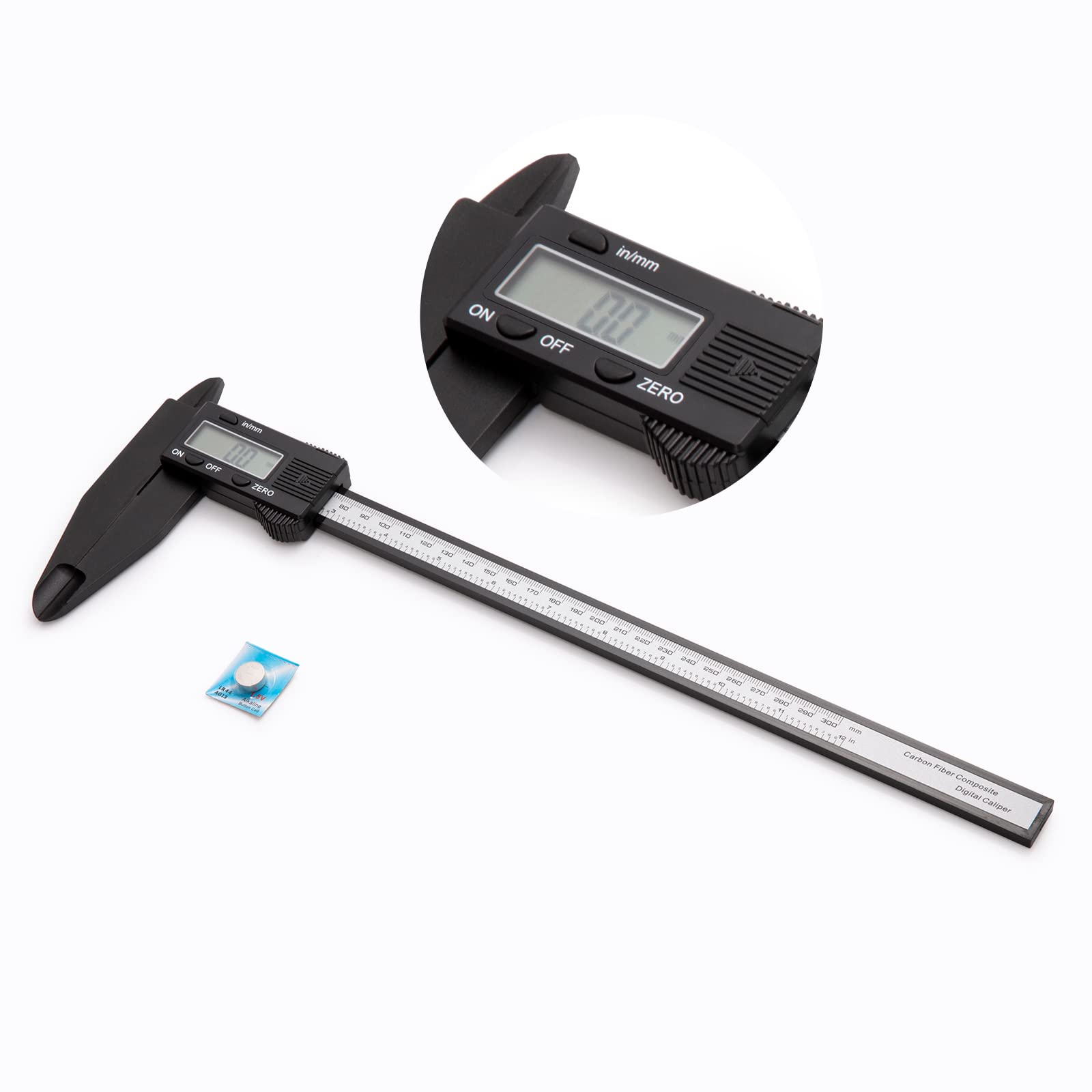 SCITOOLS Digital Caliper 0-12"/300mm Measuring Tool, Micrometer Caliper ...