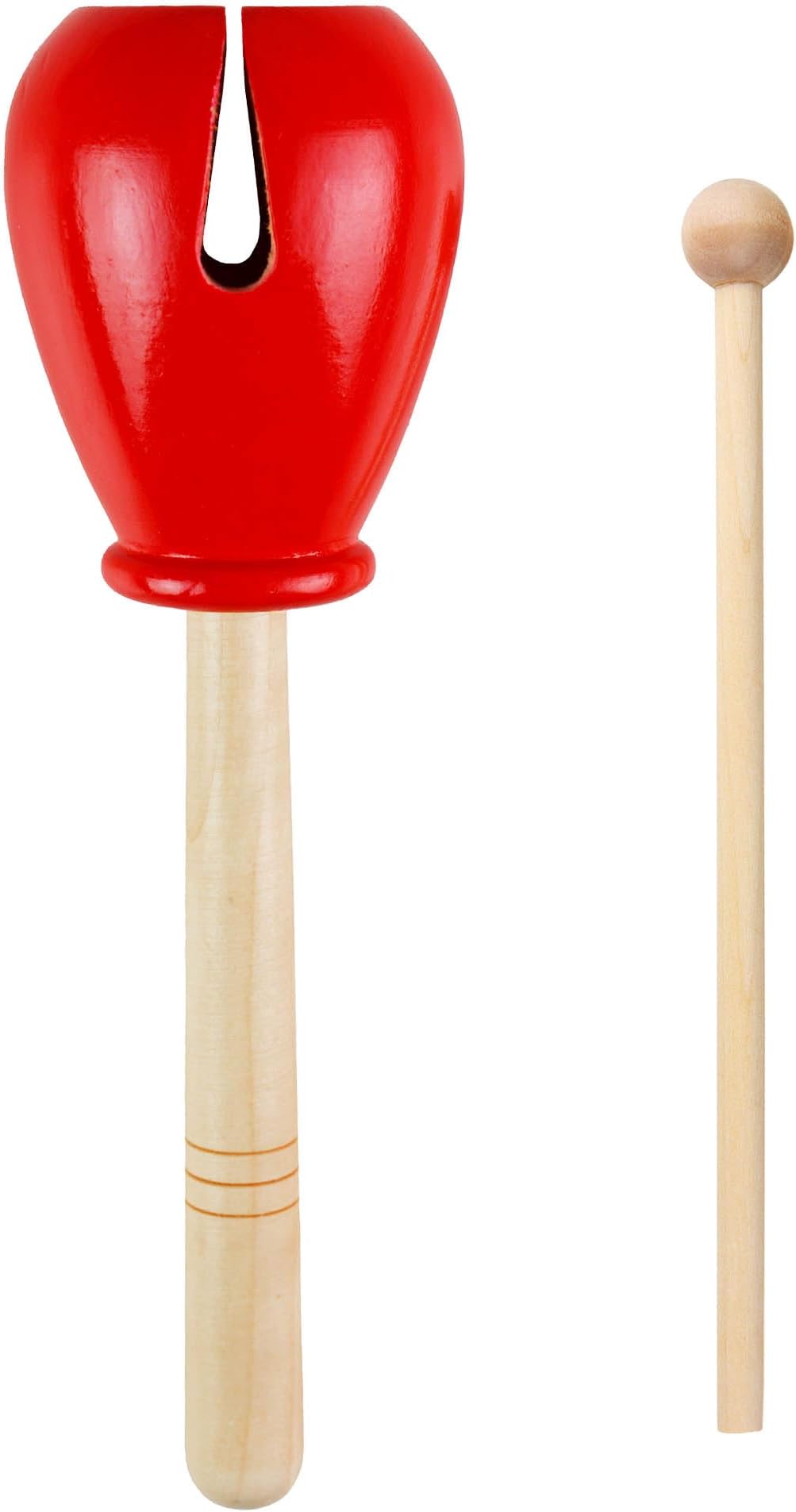 A-Star Two Tone Double Wood Block Agogo Guiro Scraper with Wooden ...