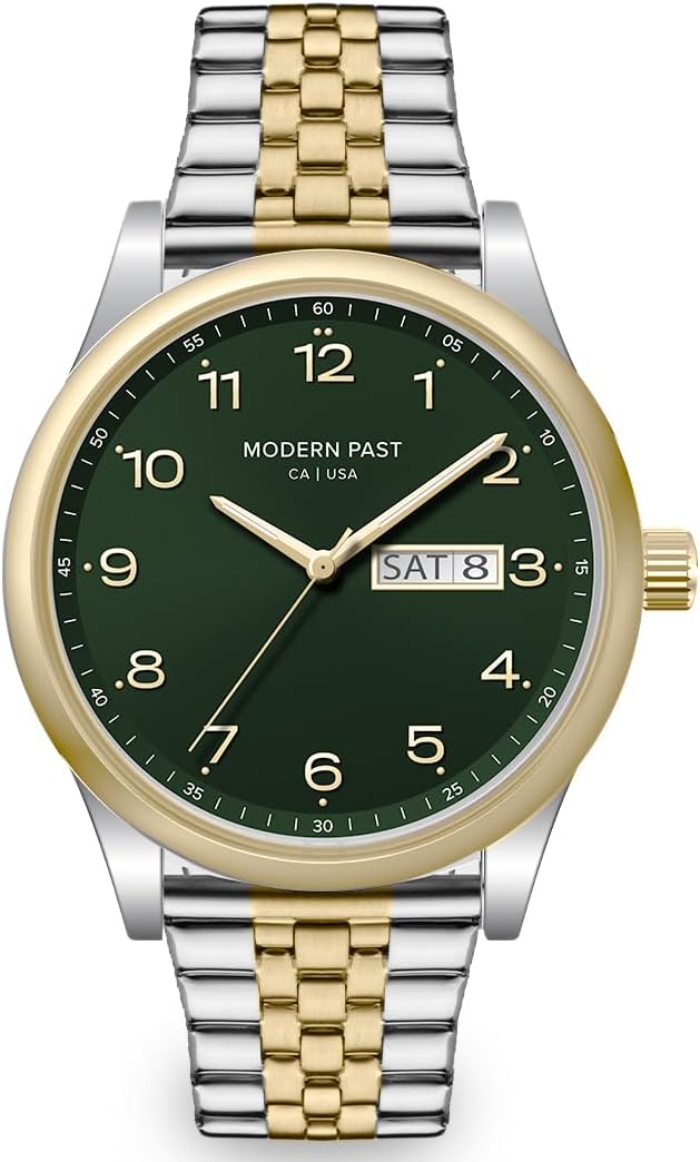 Modern Past Harrison Men's Watches, Stainless Steel Link Watch for Men ...