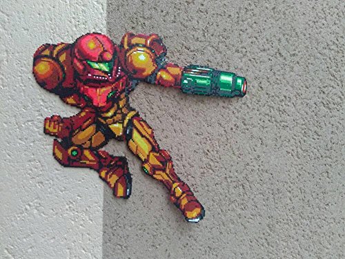 Amazon.com: Sprite Samus Aran - Metroid prime - Hama beads - pixel art ...