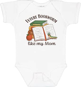 Amazon.com: inktastic Future Bookworm Like My Mom Baby Bodysuit ...