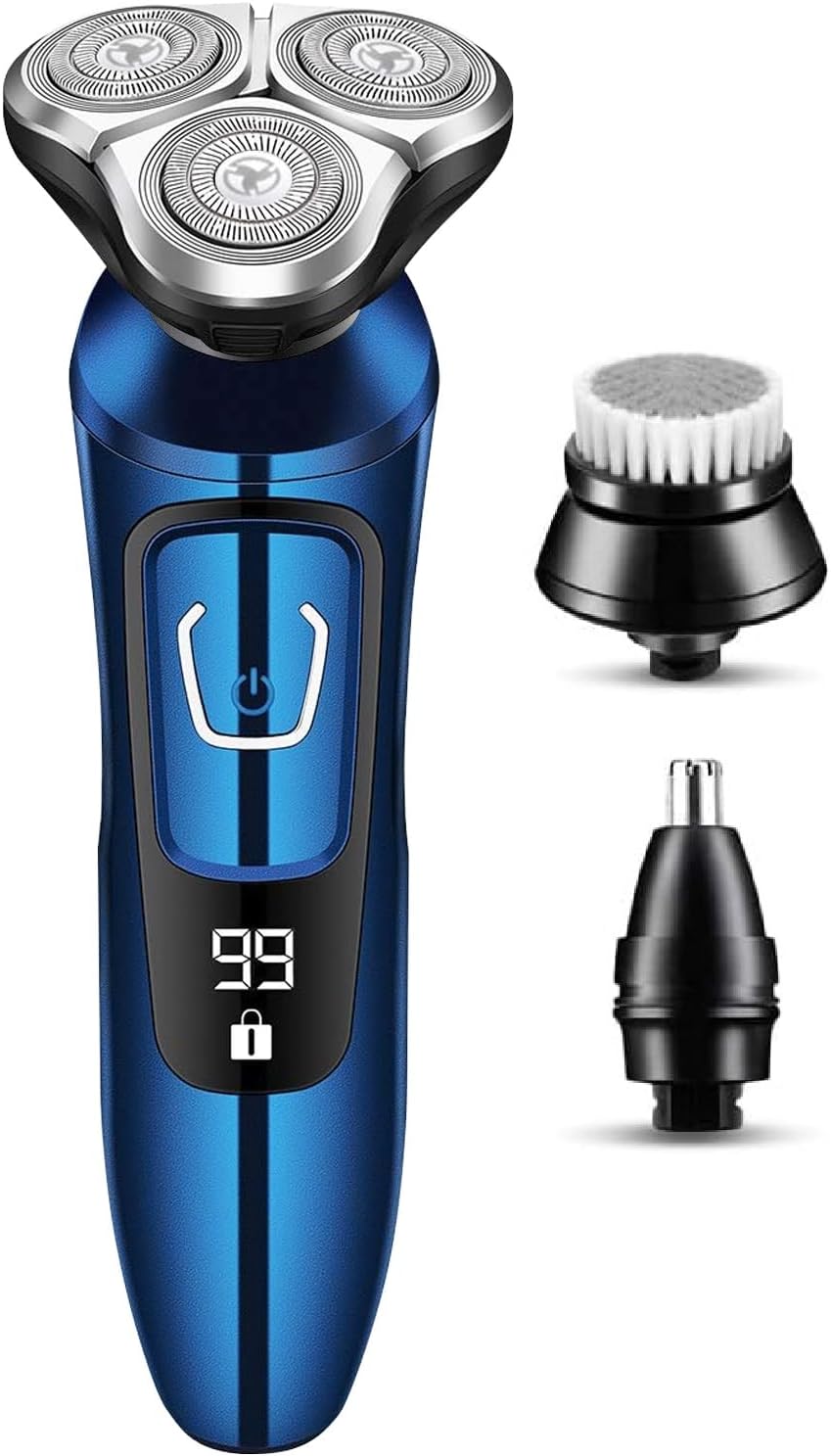 Amazon.com: Hugdew Electric Razor for Men, Rechargeable Electric Shaver ...