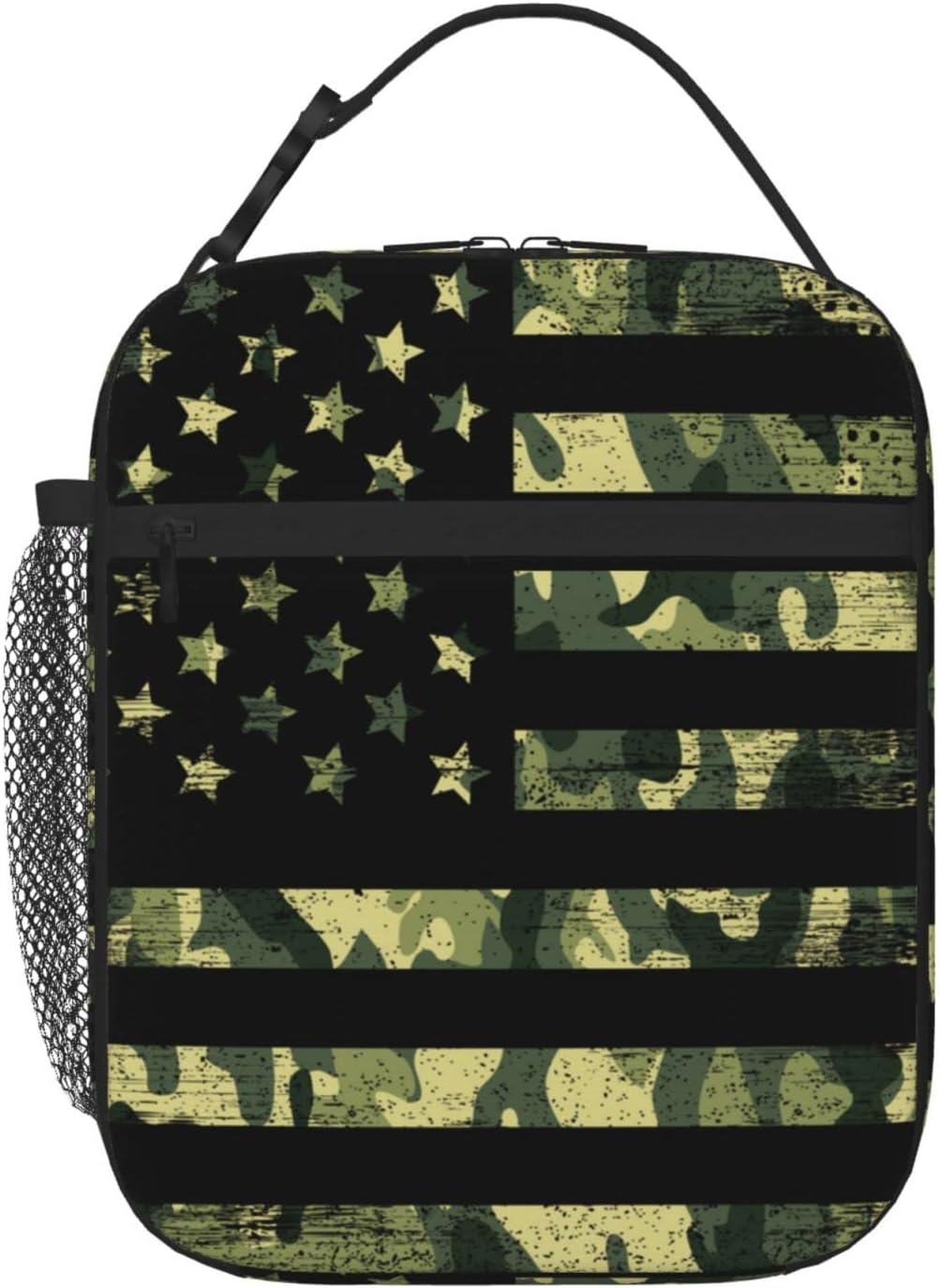 Amazon.com: Camouflage American Flag Lunch Box Insulated Lunch Bag Box ...
