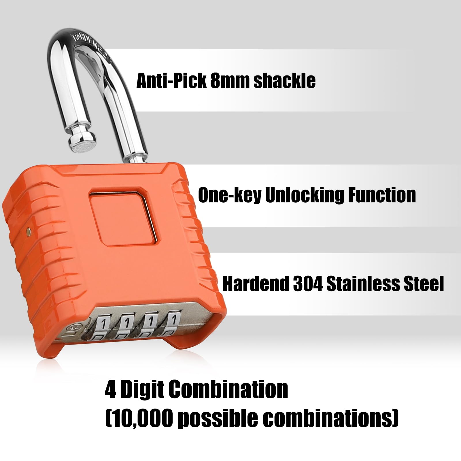 Snapklik.com : Diyife Heavy Duty Combination Padlock One-Touch ...