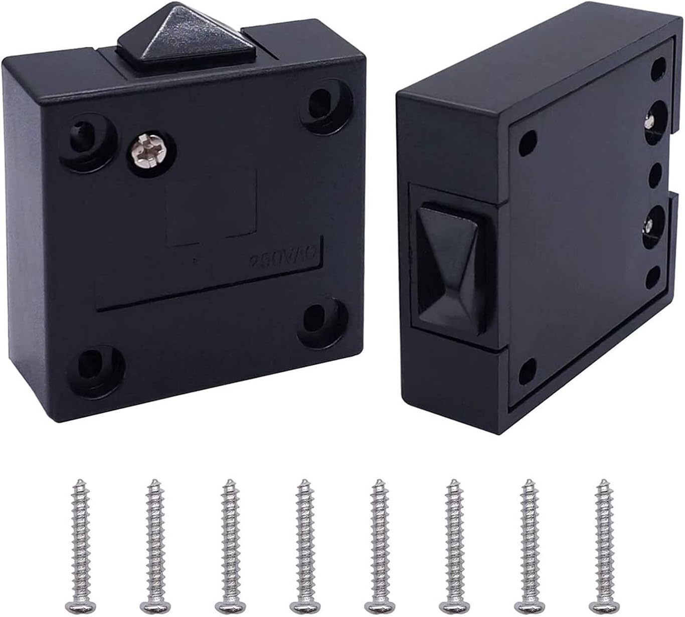 OSGC 2Pcs Black Wardrobe Touch Switch Cabinet Lamp Switch Normally ...