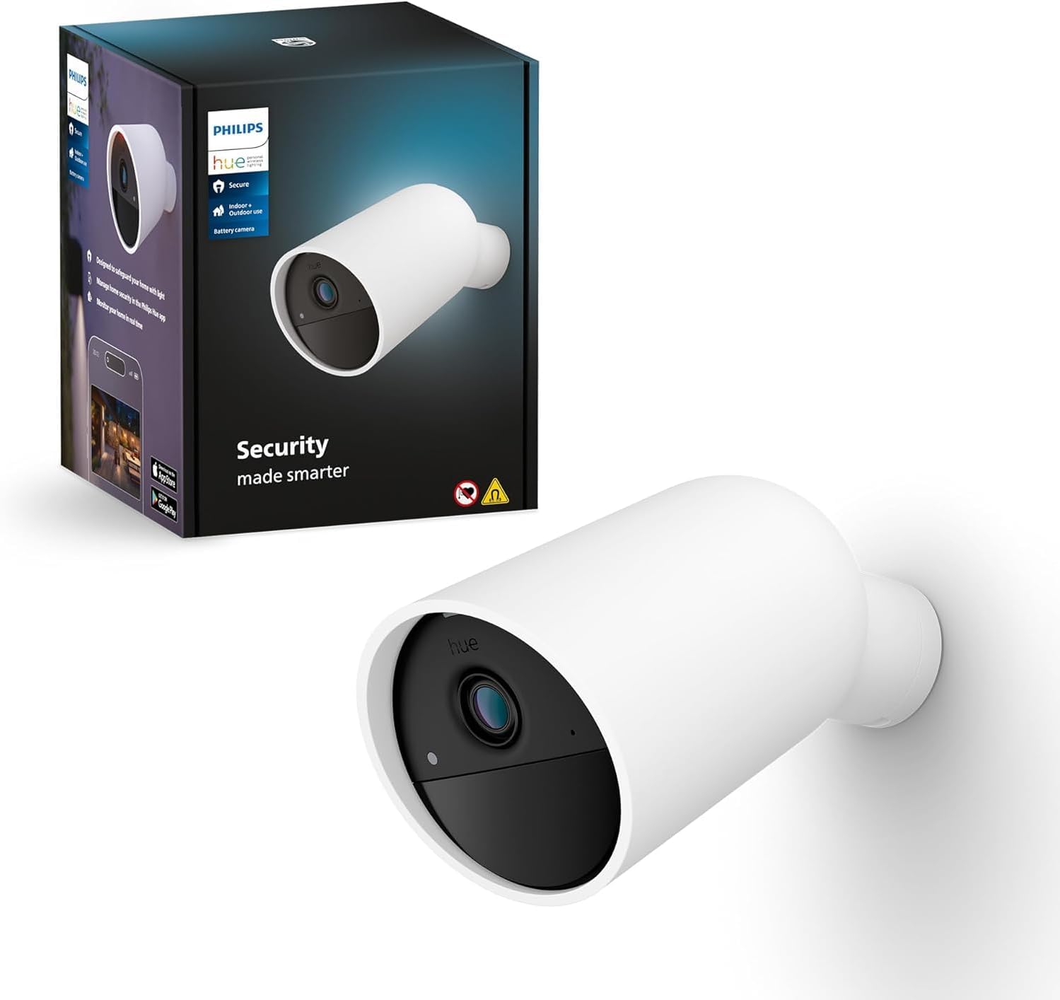 Philips Hue Secure Battery Operated Smart 1080p Home Security Camera ...