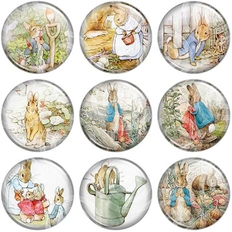 Amazon.com: Peter Rabbit 1.25 Inch (32mm) Pinback Button Badge Set ...