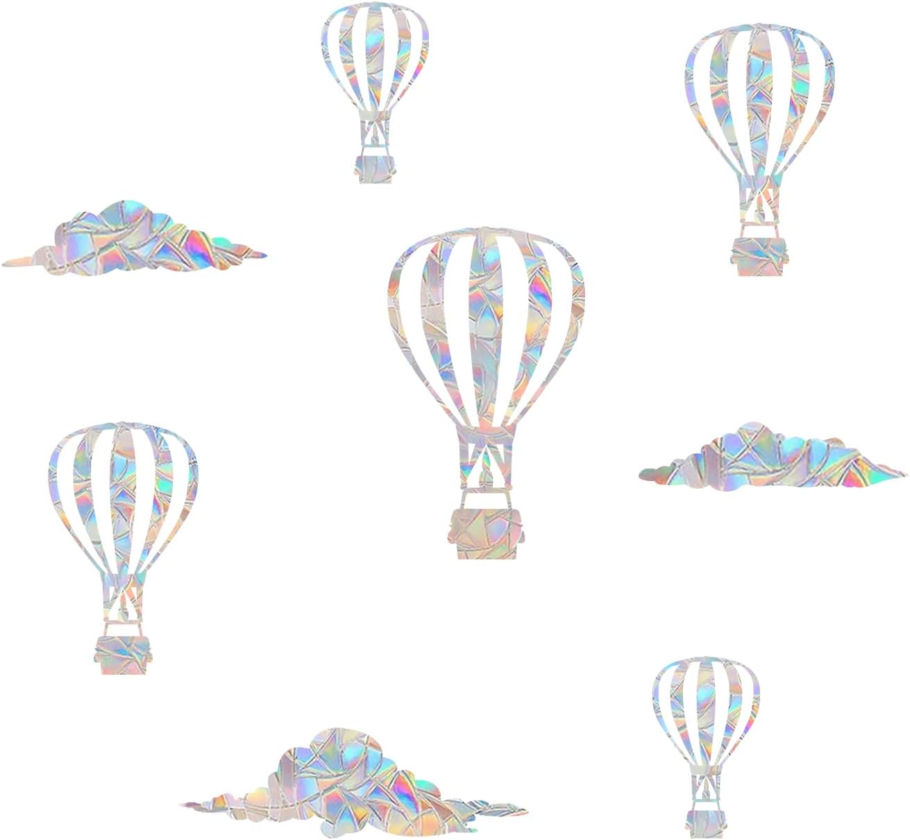 Amazon.com: Cloud Air Balloon Window Clings, Bird Strike Glass Decals ...