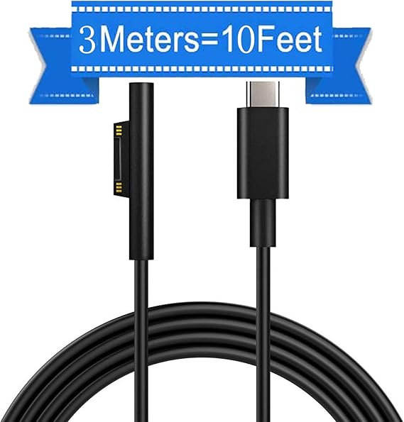 Amazon.com: Sisyphy Surface Connect to USB-C Charging Cable (Black 10ft ...