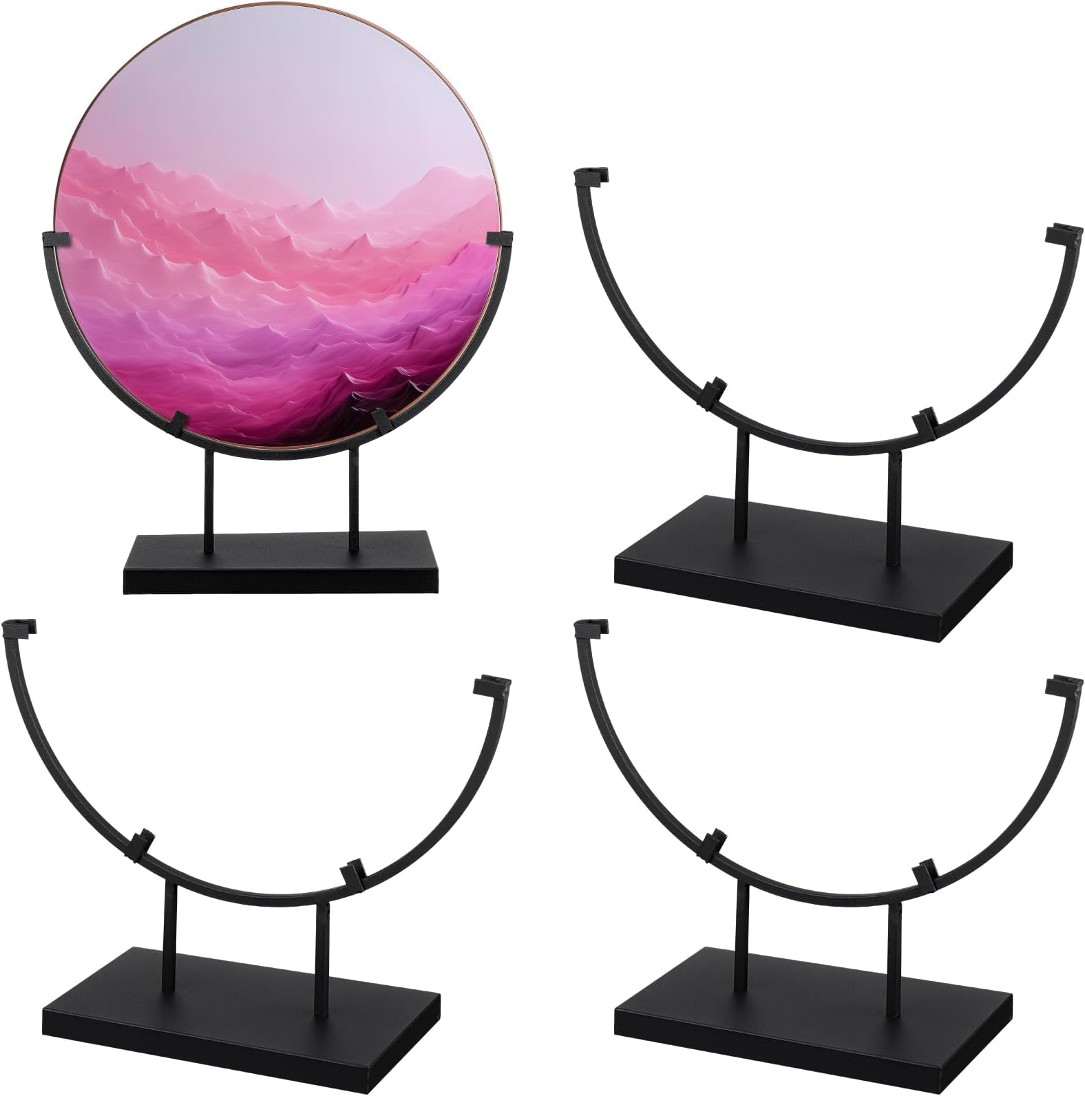 Amazon.com: Milltown Merchants Round Metal Display Stand - Fused Glass ...