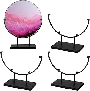 Amazon.com: Blulu 4 Pcs 10 Inch Round Metal Display Stands for Stained ...