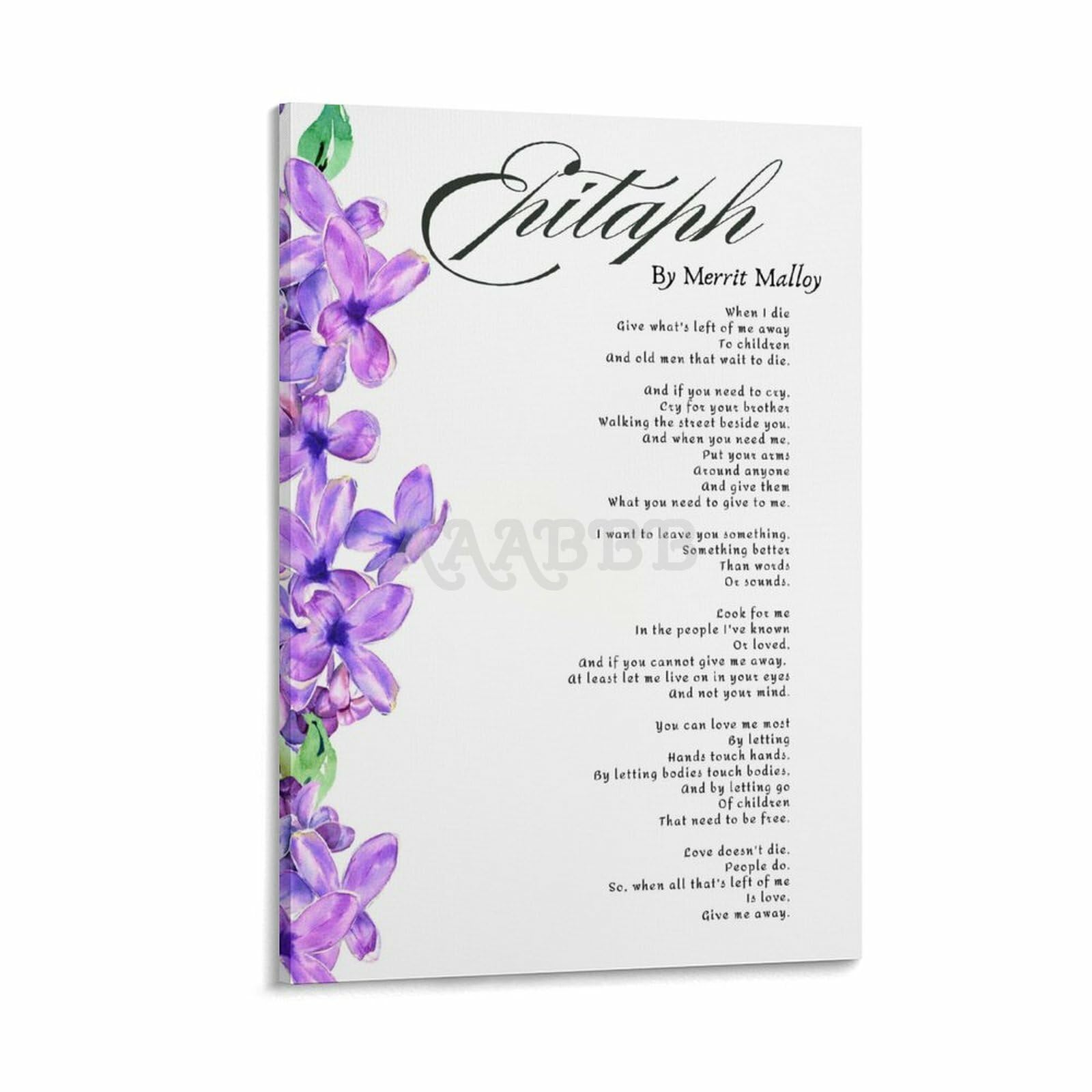 Epitaph Poem Poster By Merrit Malloy Ncis Poem On Death | Desertcart KSA