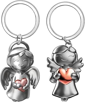 DUINIU 2pcs Smiling Love Angel Keychains, Guardian Angel Pendants ...