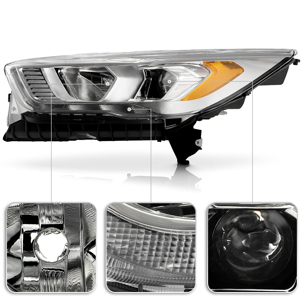Snapklik.com : For 2017 2018 2019 Ford Escape Chrome Housing Halogen w ...