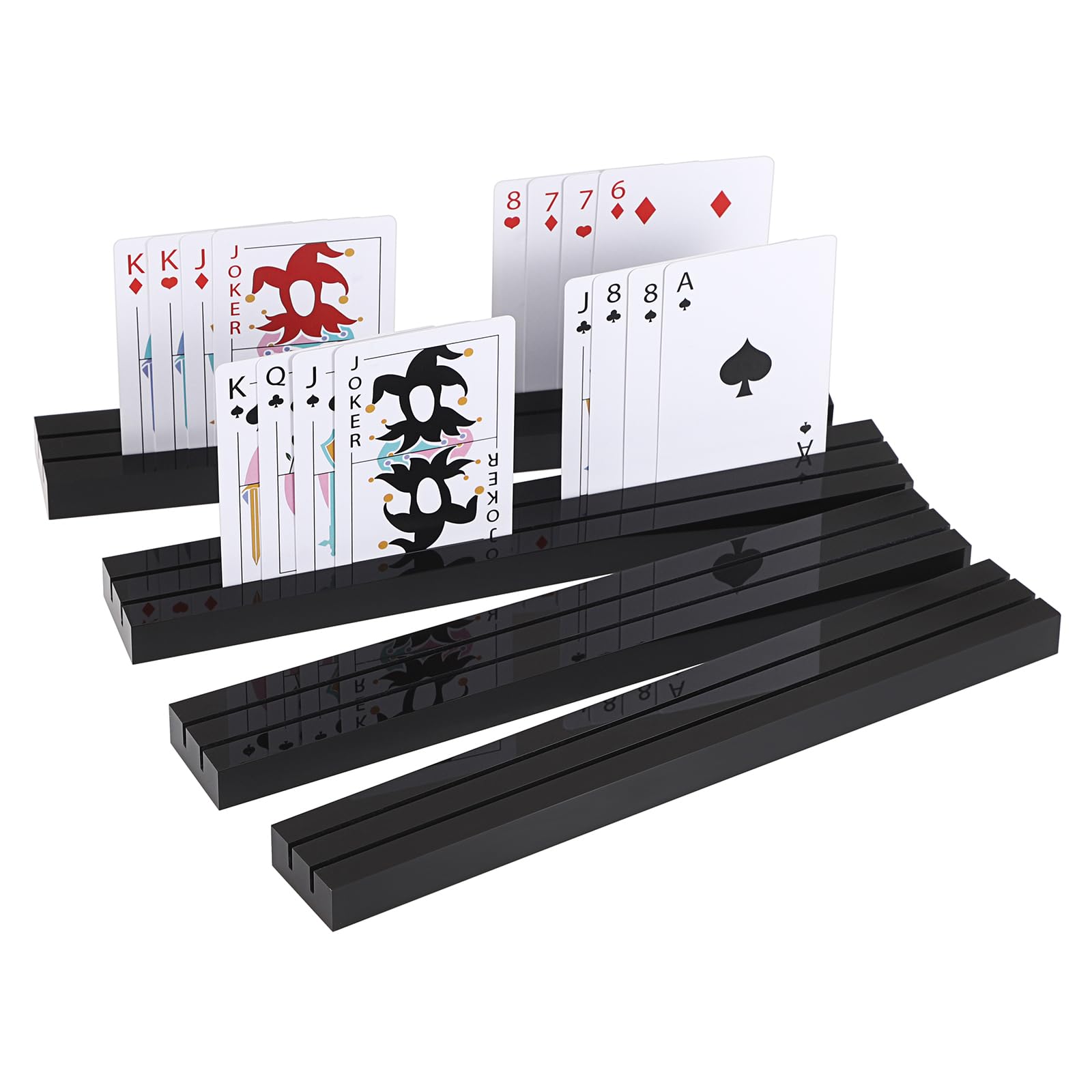 Amazon.com: OwnMy Set of 4 Acrylic Playing Card Holders Playing Card ...
