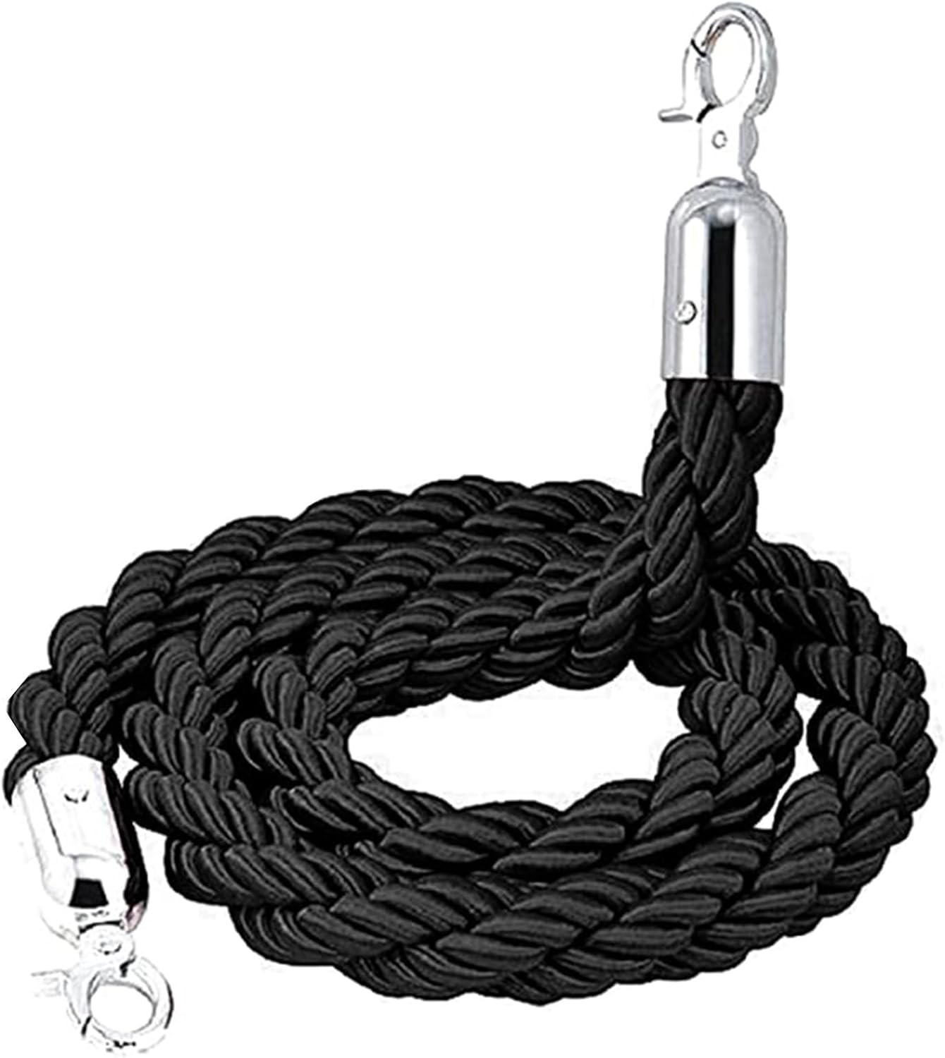 Amazon.com: Queue Barrier Ropes with Silver Hooks, Twisted Crowd ...