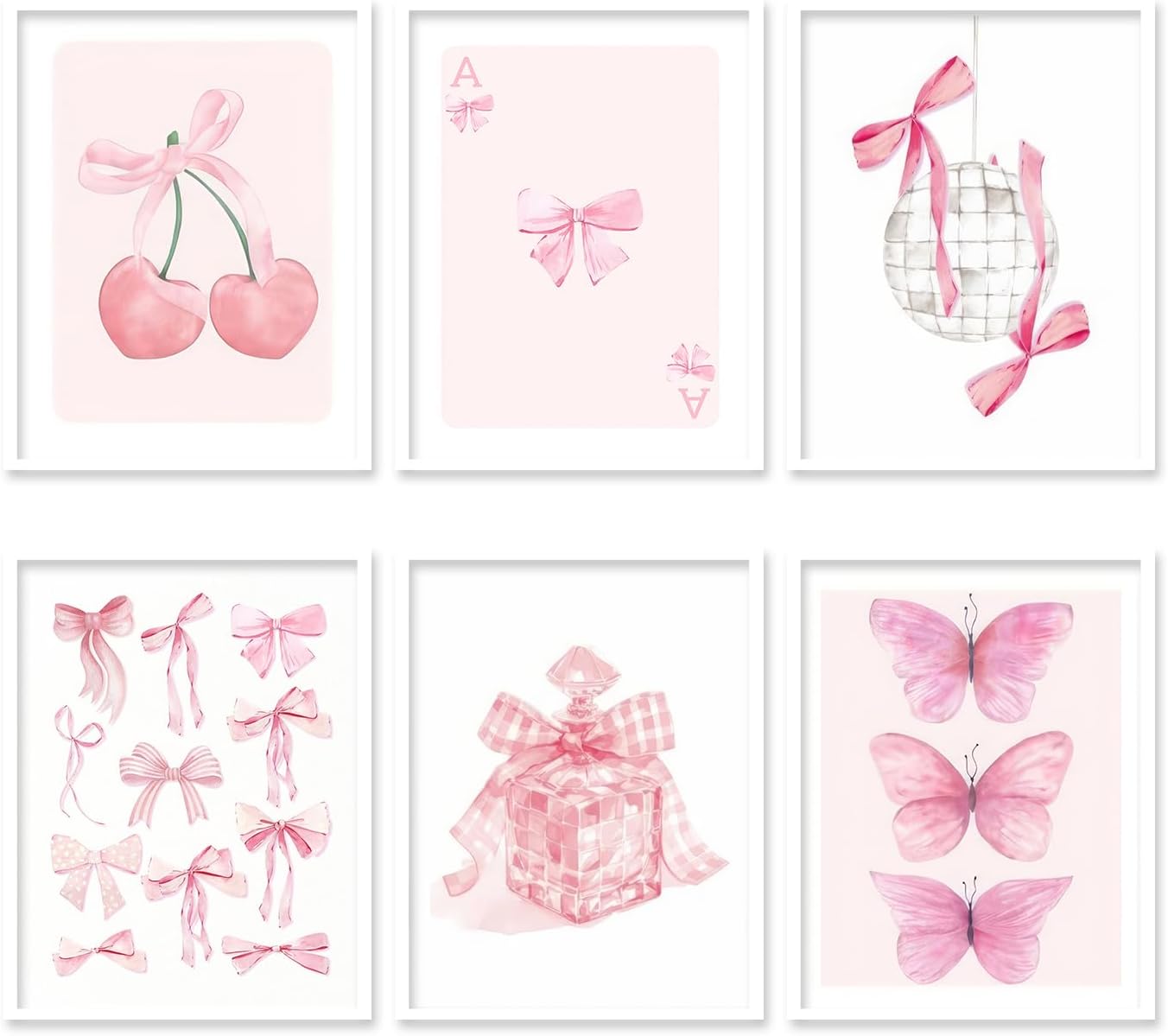 Amazon.com: Elegend Coquette Room Decor - 9pcs Coquette Wall Decor ...