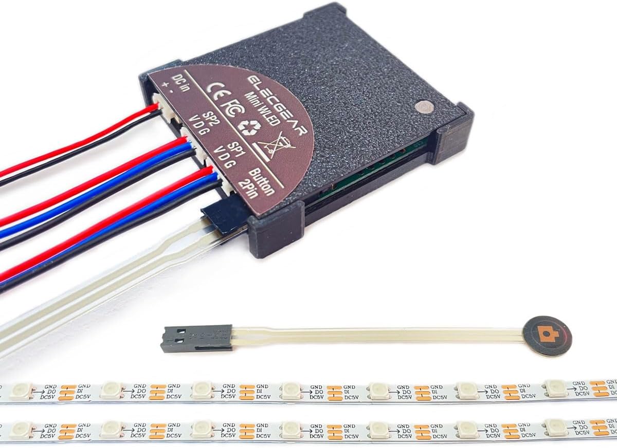 ElecGear Mini WLED LED Strip Kit for PS5 and PC, WLED App Controller ...