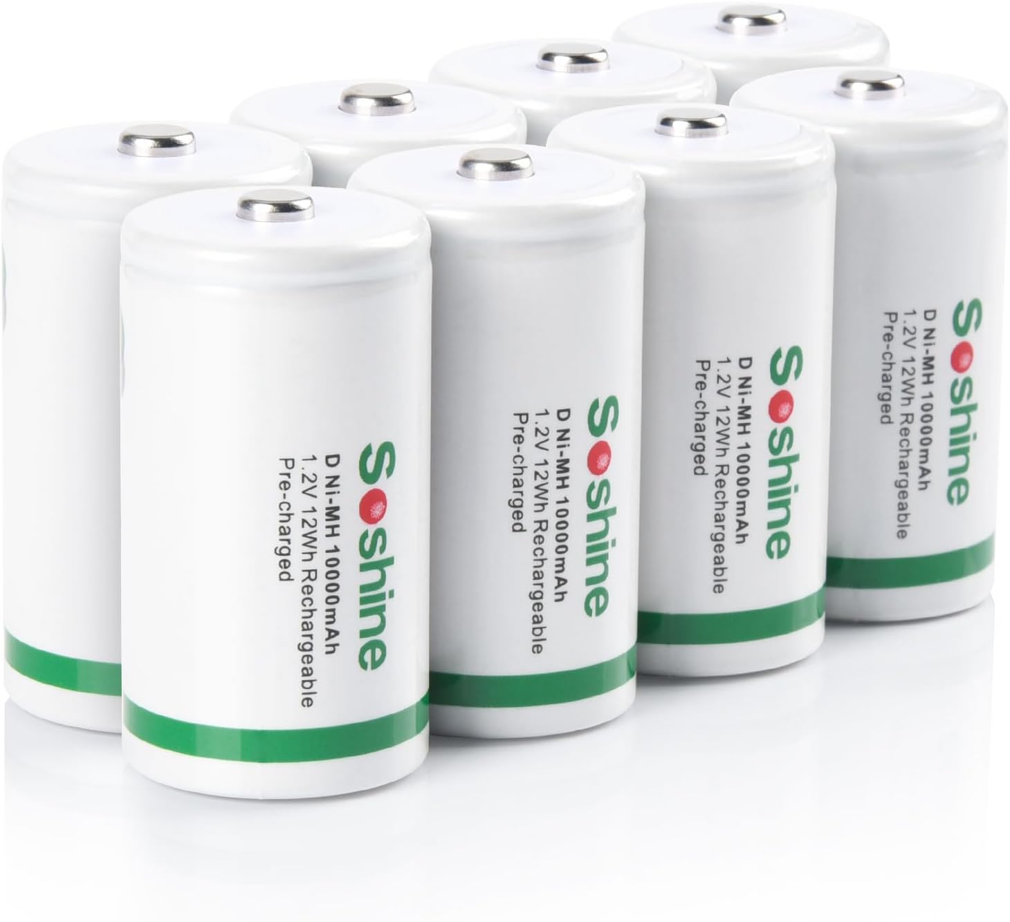 Amazon.com: Soshine Rechargeable D Battery 10000mAh Ni-MH Rechargeable ...