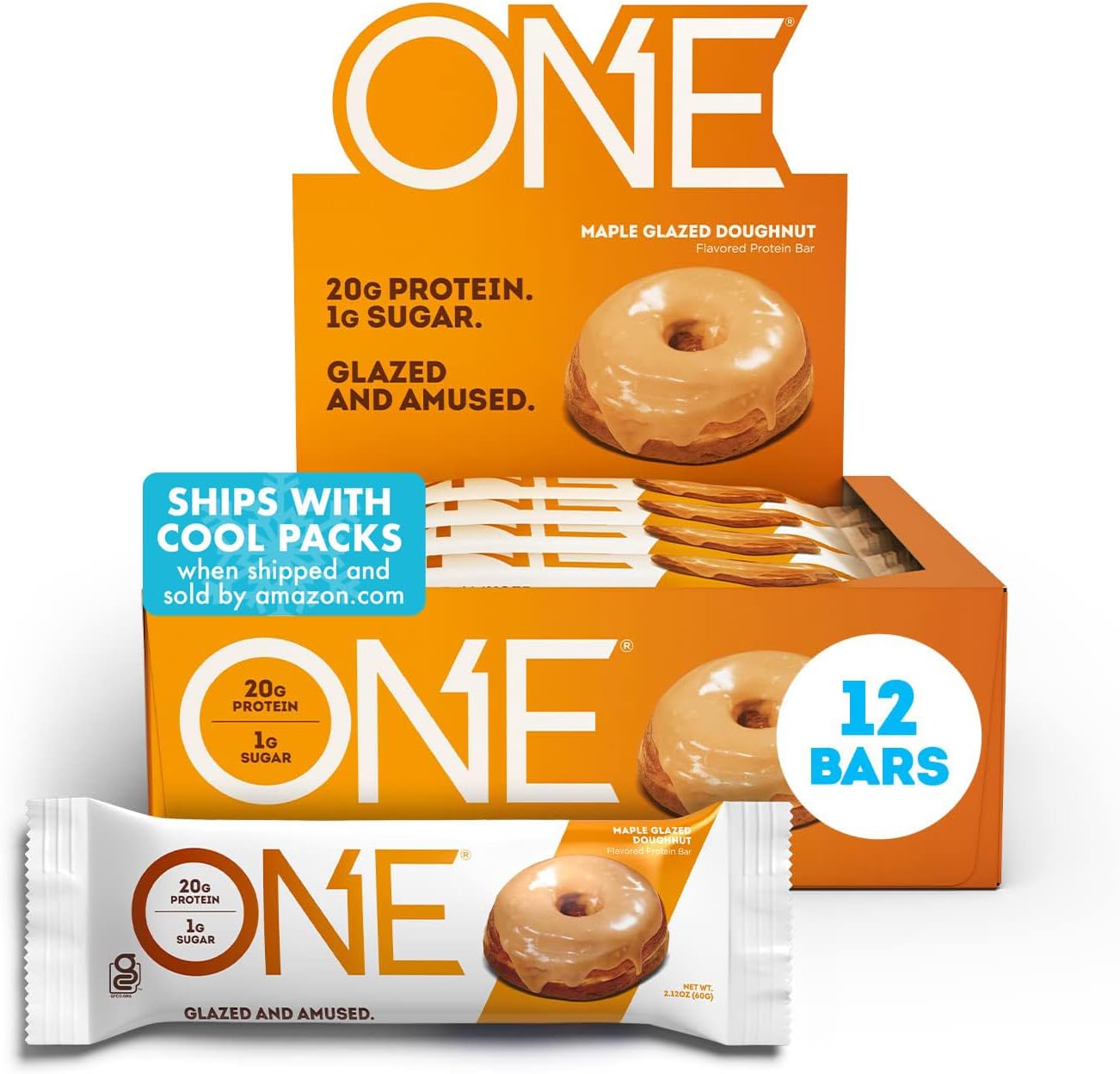 Amazon.com: ONE Protein Bars, Maple Glazed Doughnut, Gluten Free ...