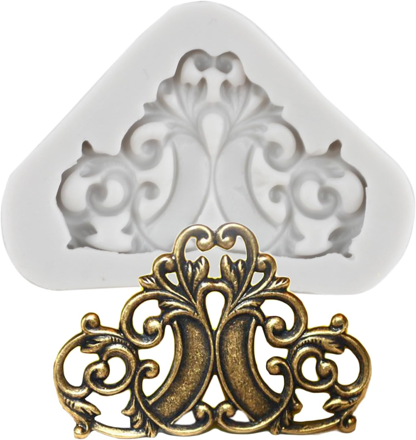 Amazon.com: MINFEIDMS Baroque Style Curlicues Scroll Lace Fondant ...