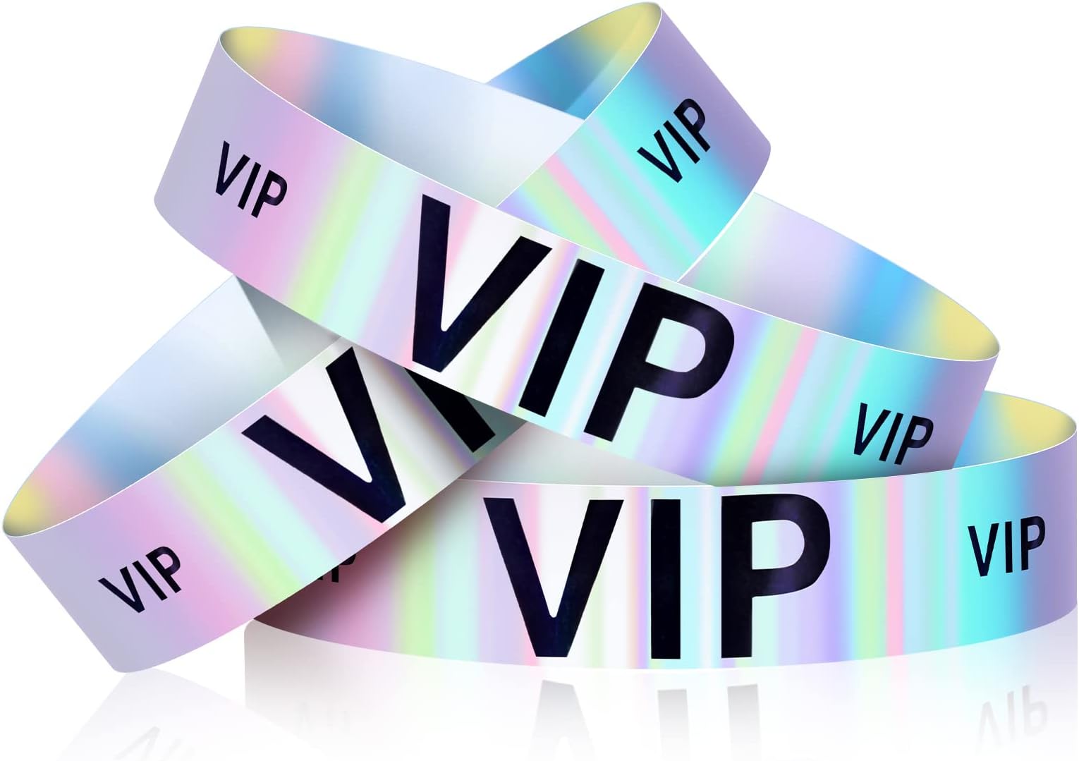 Amazon.com : Chuangdi 500 Pcs Holographic VIP Plastic Wristbands Party ...
