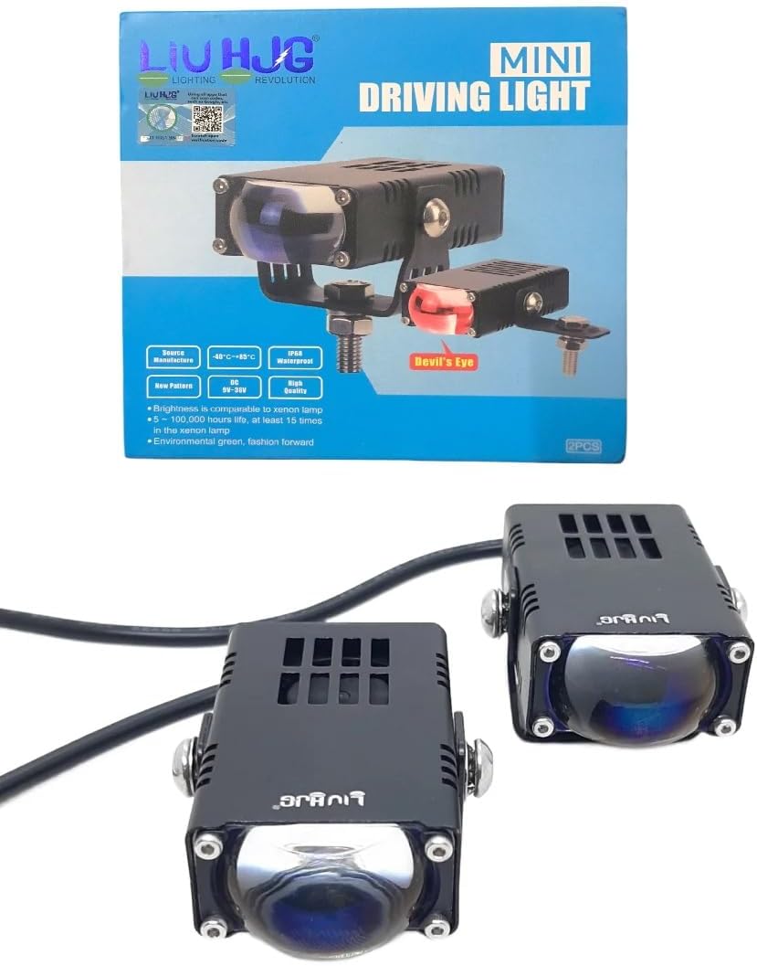 VermsBikers LIU HJG Original Dual Colour Fog Light Mini Drive Light Set ...