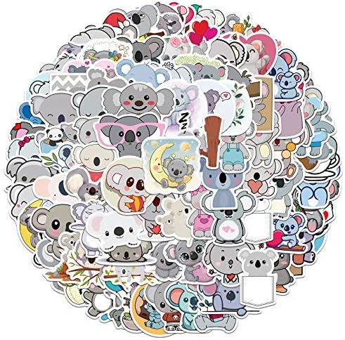 Amazon.com: Generic Koala Cute Stickers 100pcs Cartoon Funny Stickers ...